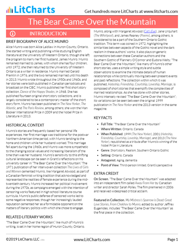 The Bear Came Over The Mountain | PDF | Infidelity