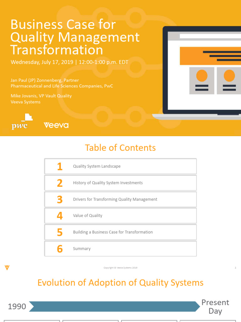 Presentation PWC and Veeva Webinar On Business Case For Transformation ...