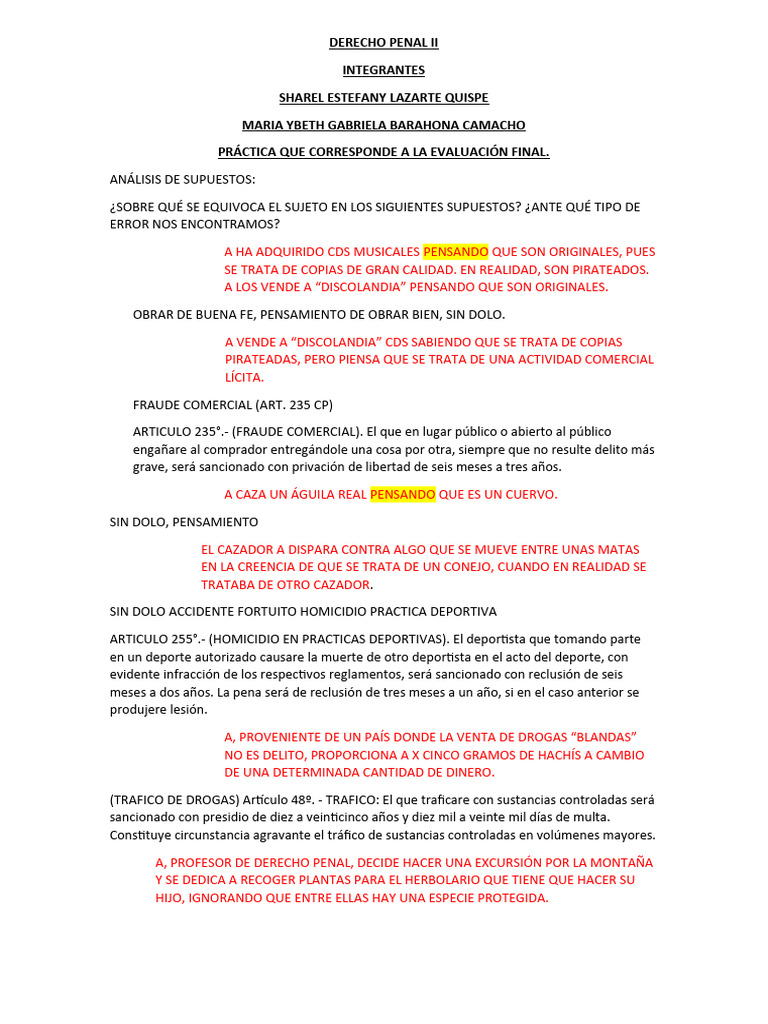 Derecho Penal II | PDF | Violación | Derecho penal