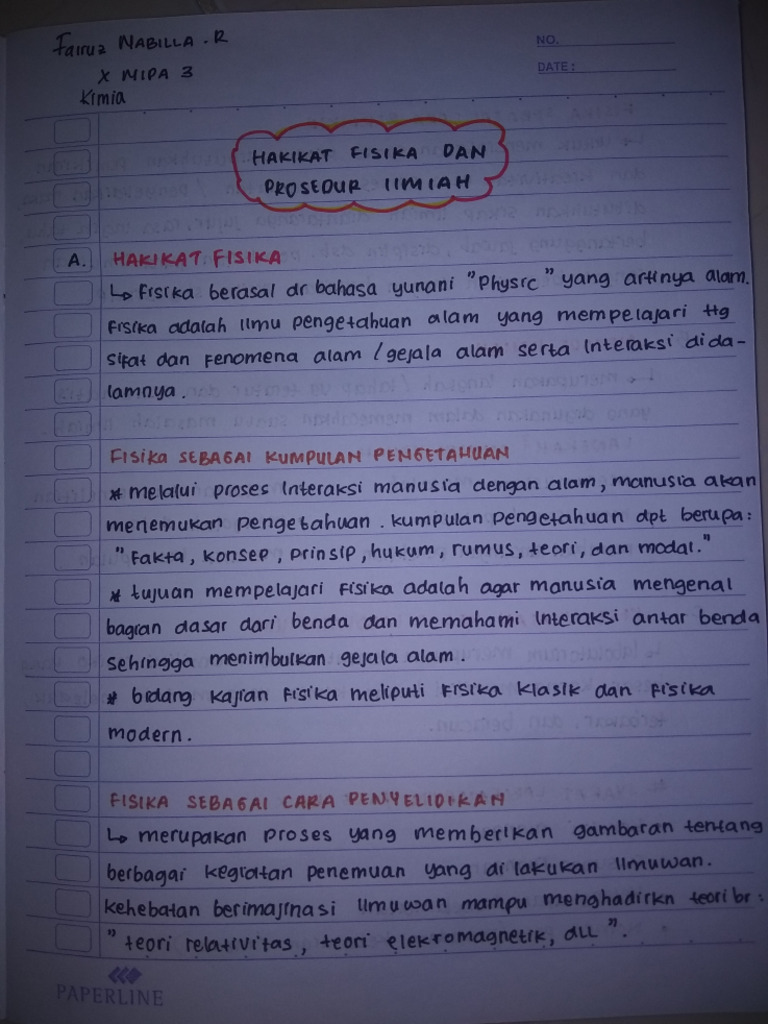 Fisika Fairuz Nabilla Ramadhani X MIPA 3 | PDF