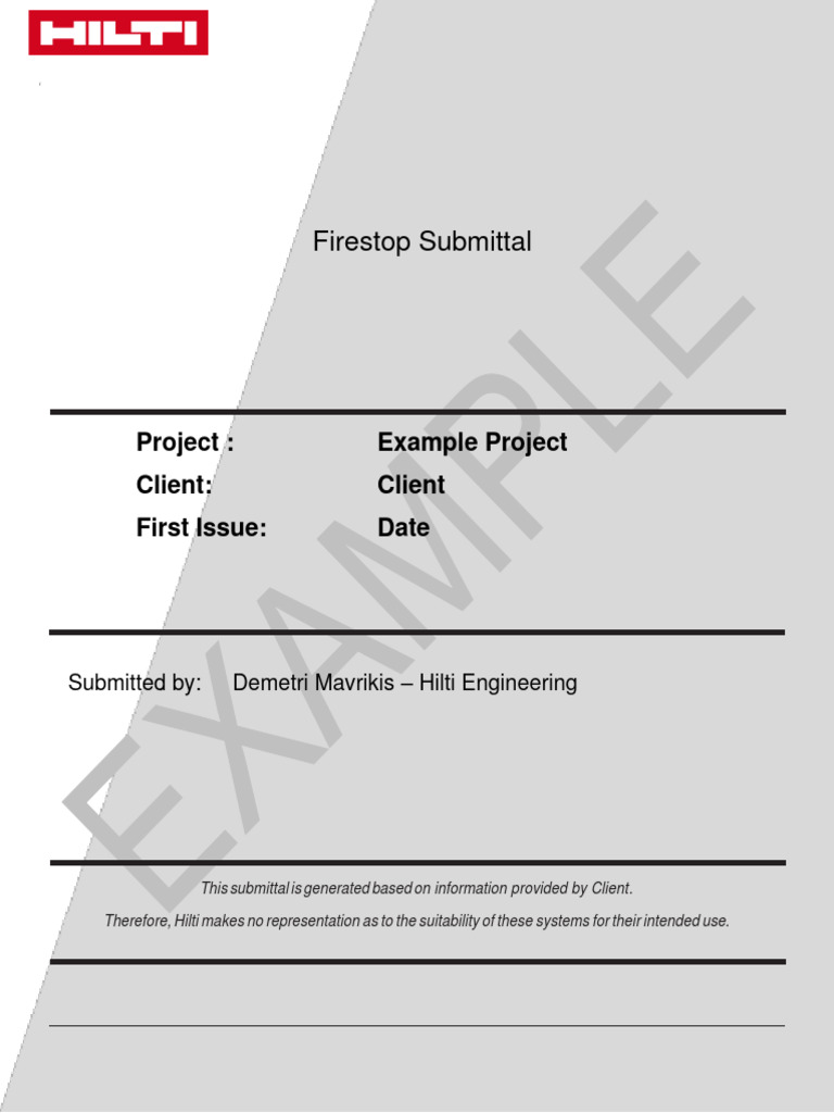 Firestop Submittal - Example | PDF | Civil Engineering | Building
