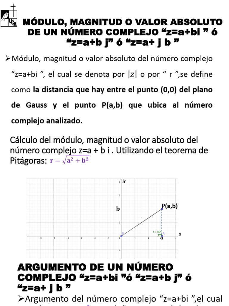 Módulo y argumento de números complejos | PDF | Número complejo ...