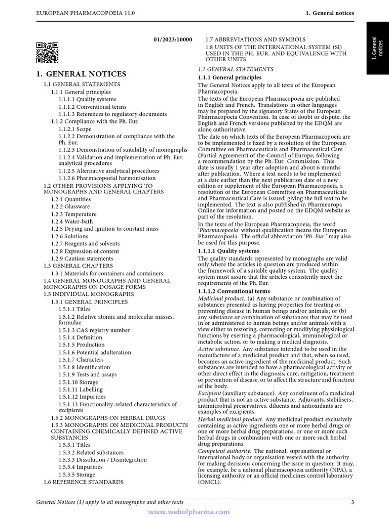 01 General Notices | PDF | Physical Sciences | Chemistry