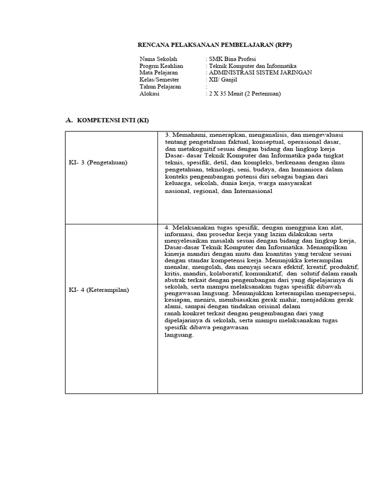 RPP Asj 12 - Hawa | PDF | Seni | Komputer