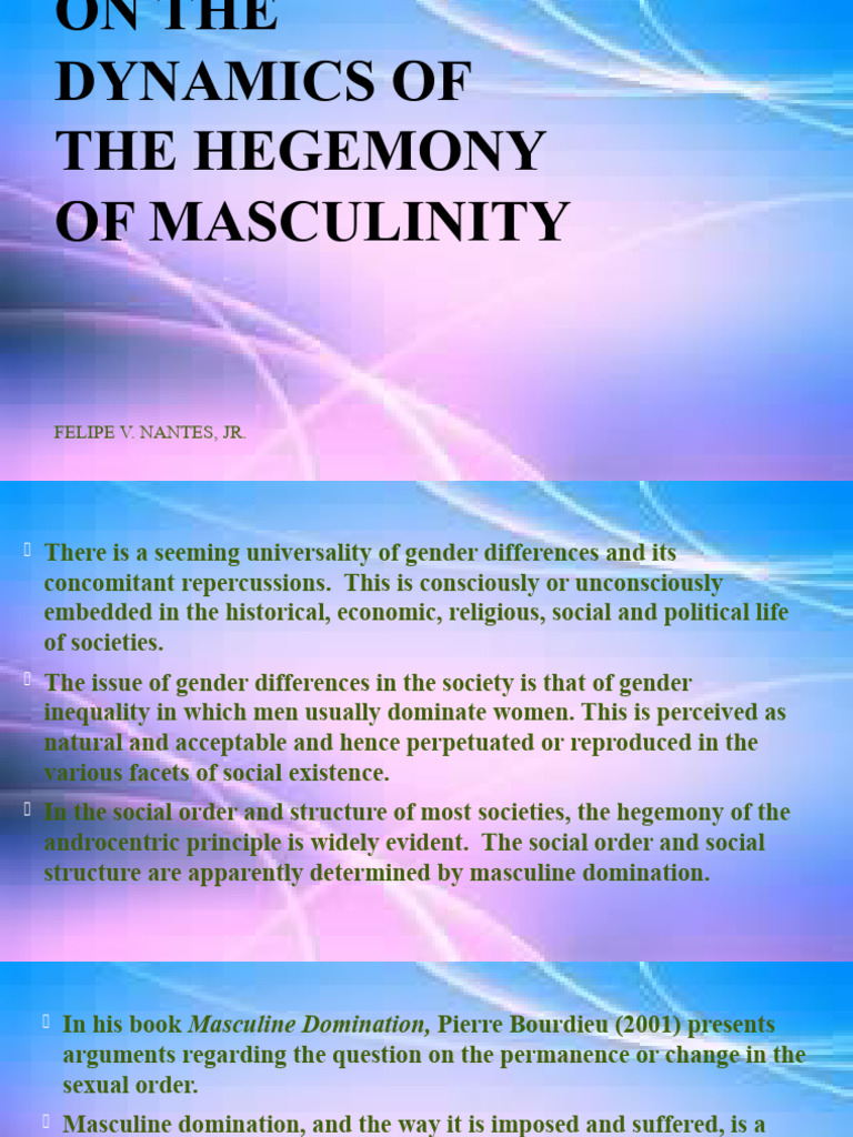 Dynamics of Masculine Hegemony Analysis | PDF | Masculinity | Gender