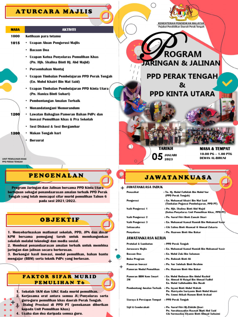 Buku Program Lawatan Penandaarasan PPD Ku 2023 | PDF