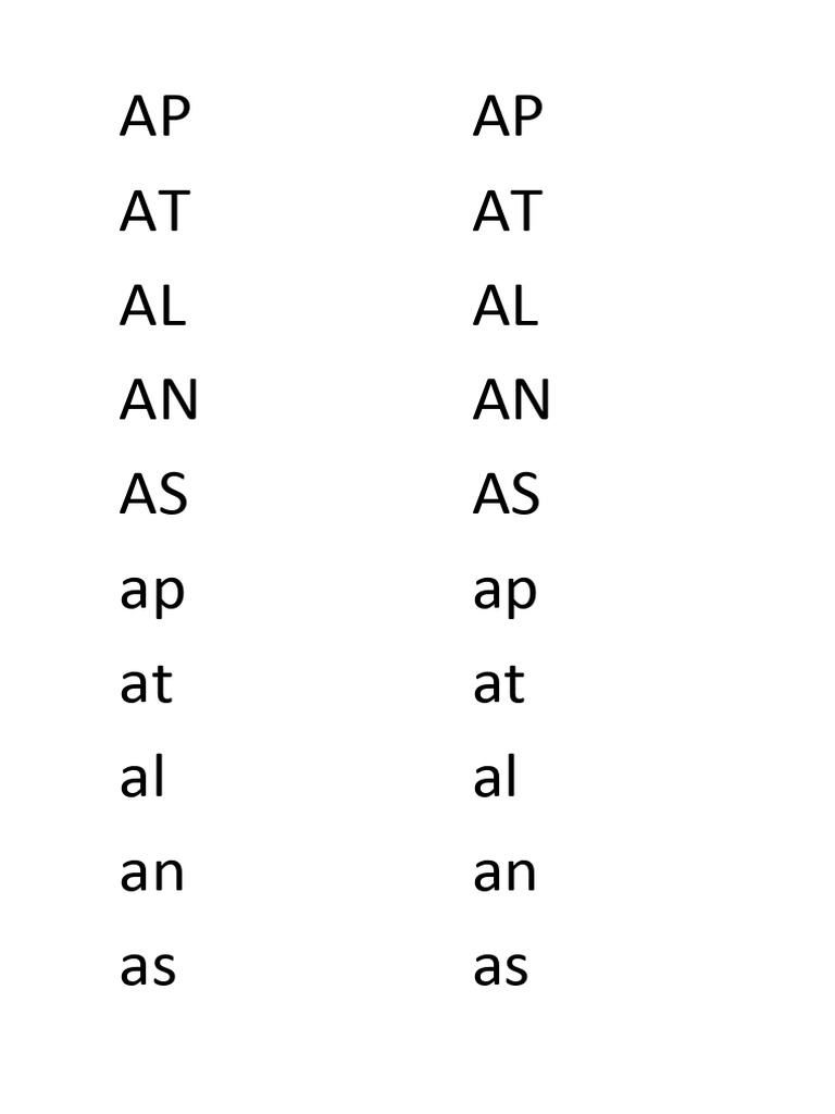 VC Words Print | PDF