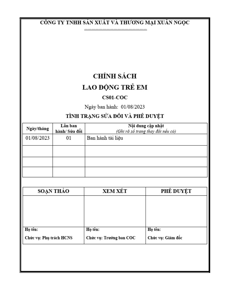 CS lao động trẻ em | PDF