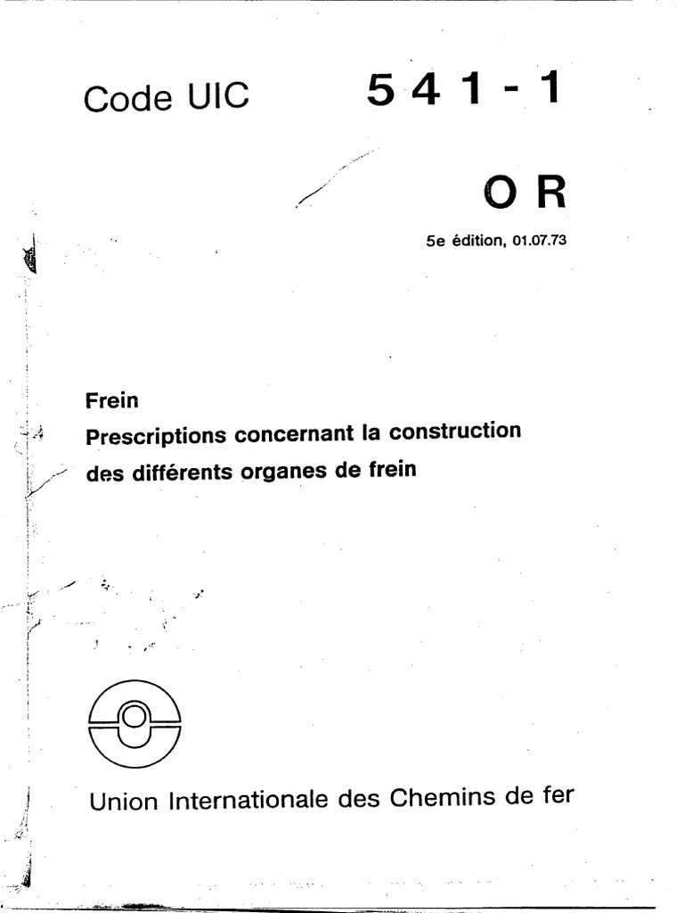 Uic 541 - 1 | PDF
