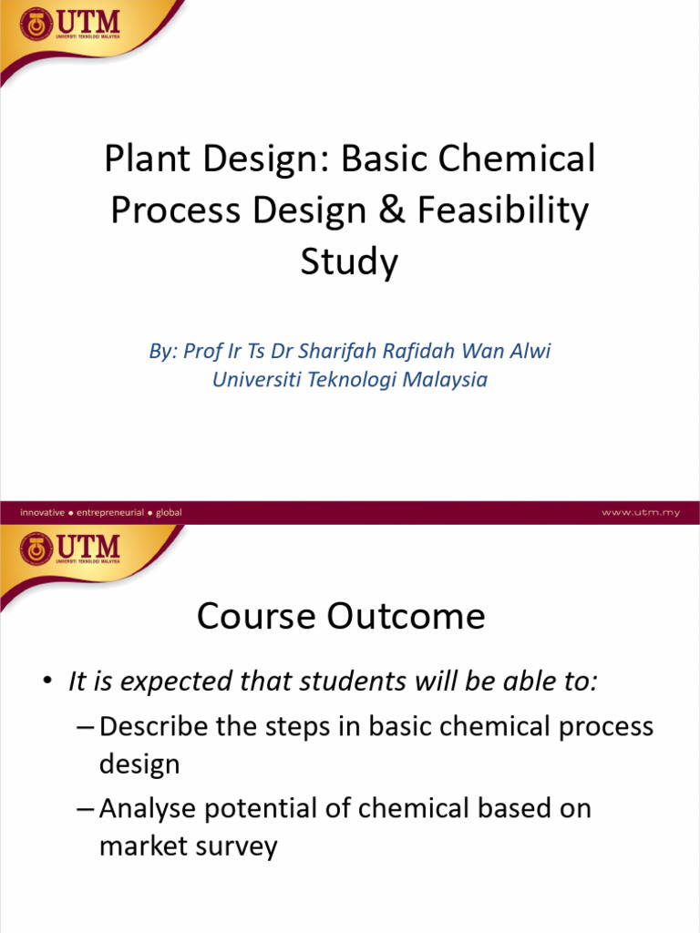Process Design Feasibility Study Lecture Notesv2 | PDF | Water | Waste ...
