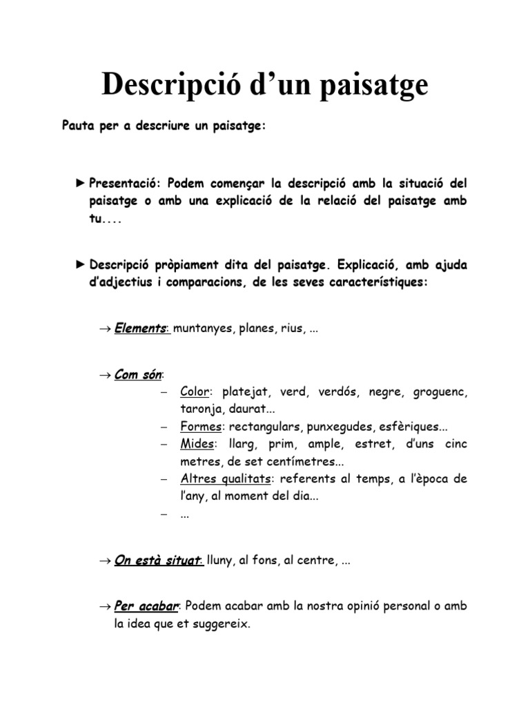 Descripció Paisatge Modificat | PDF