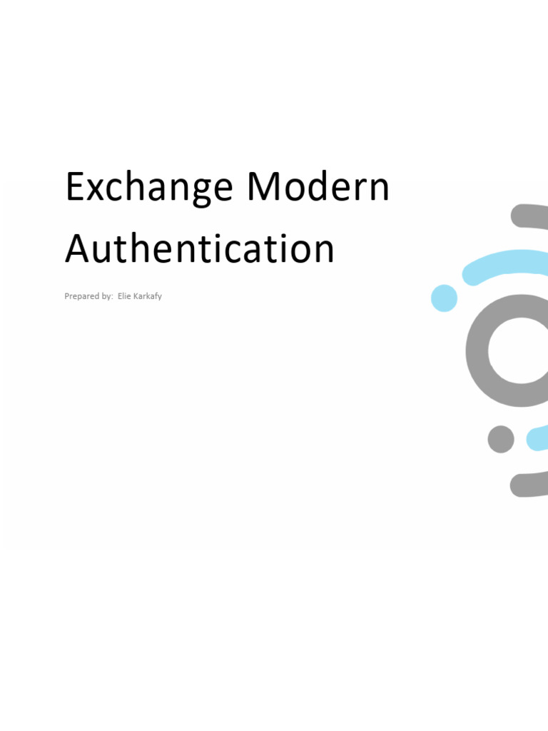Exchange Modern Authentication | PDF | Microsoft Exchange Server | Windows Registry