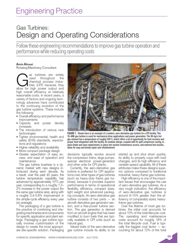 Gas Turbines - Design and Operating Considerations | PDF | Gas Turbine ...