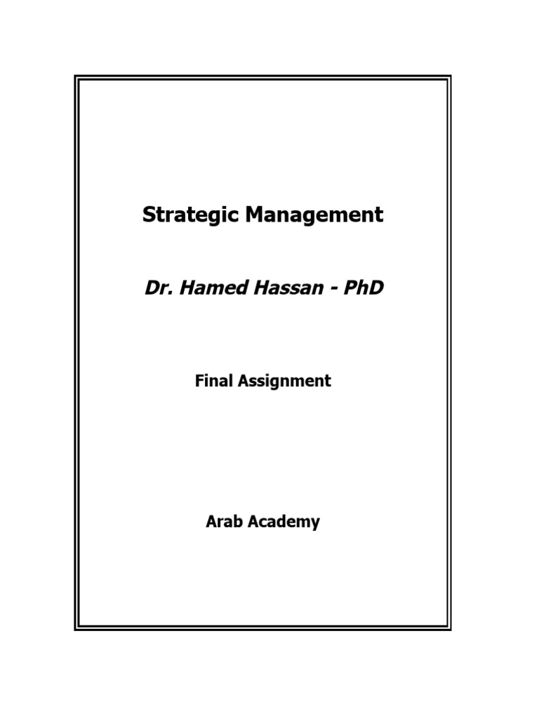 Strategic Management Booklet | PDF | Walmart | Equity (Finance)