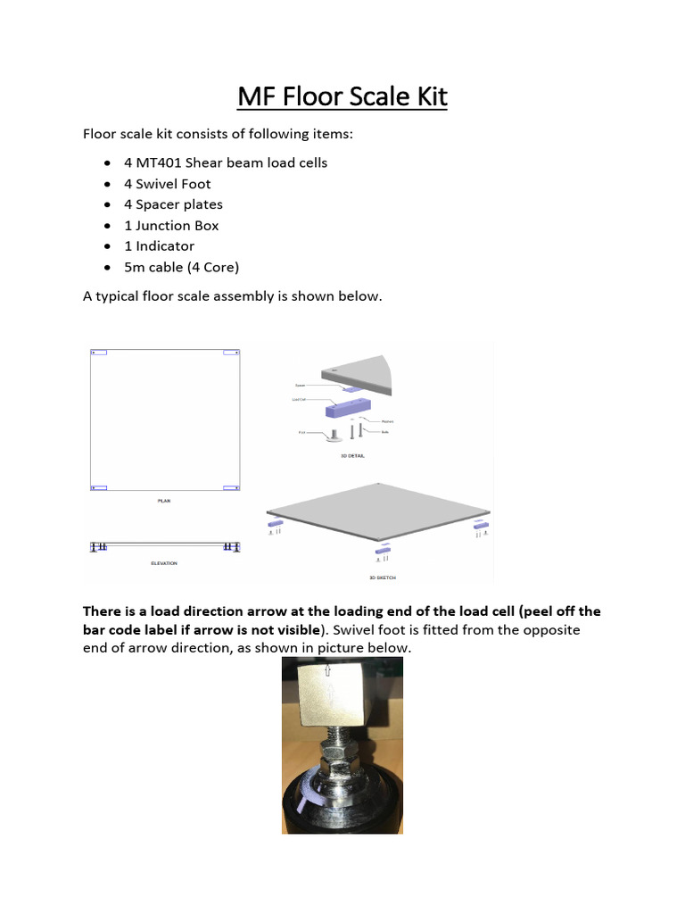 Floor Scale Kit Connection Guide | PDF | Business | Computers