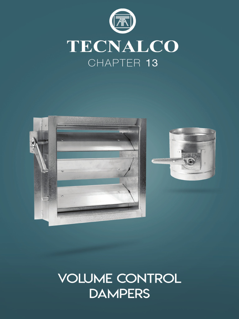 Volume Dampers | PDF | Duct (Flow) | Sheet Metal