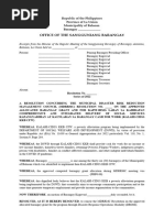 SB Resolution Adopting The BDRRM Plan | PDF | Disaster Risk Reduction ...