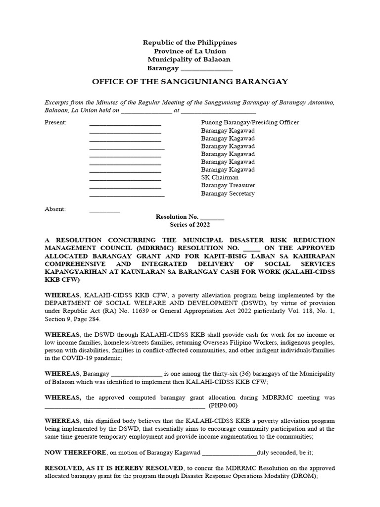 Kalahi Cidss KKB CFW | PDF | Economies | Poverty