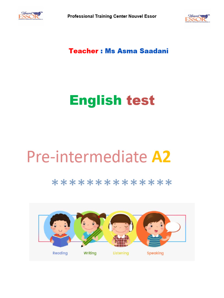 A2 Pre - Intermediate Test | PDF | Polygraph