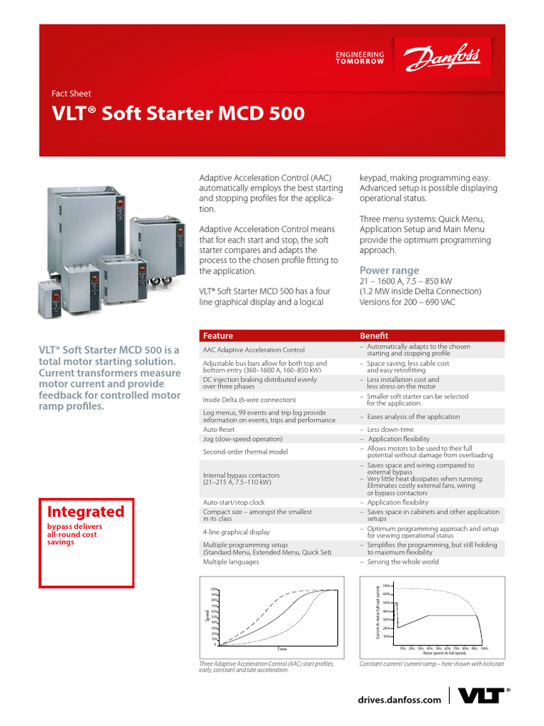 MCD 500 Fact Sheet | PDF | Alternating Current | Electric Motor