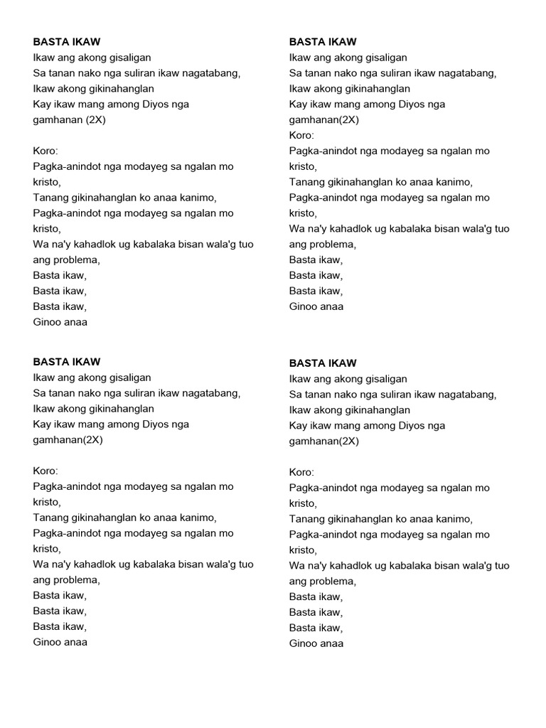 Basta Ikaw | PDF