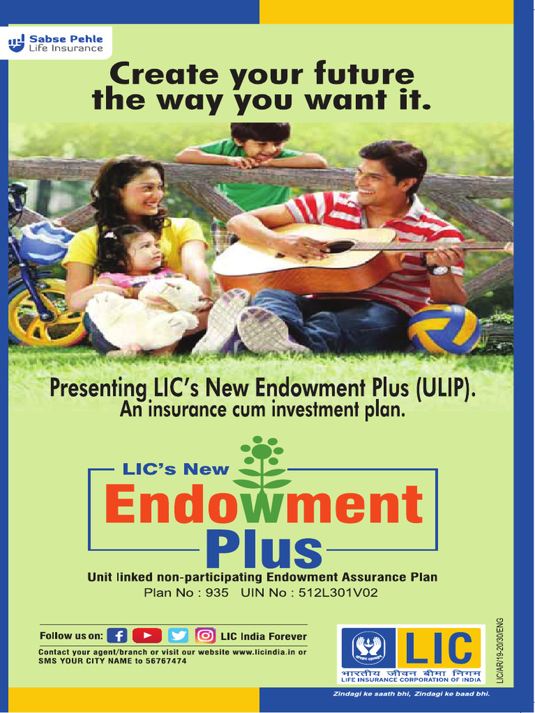 LIC's New Endowment Plus Plan | PDF | Insurance | Life Insurance