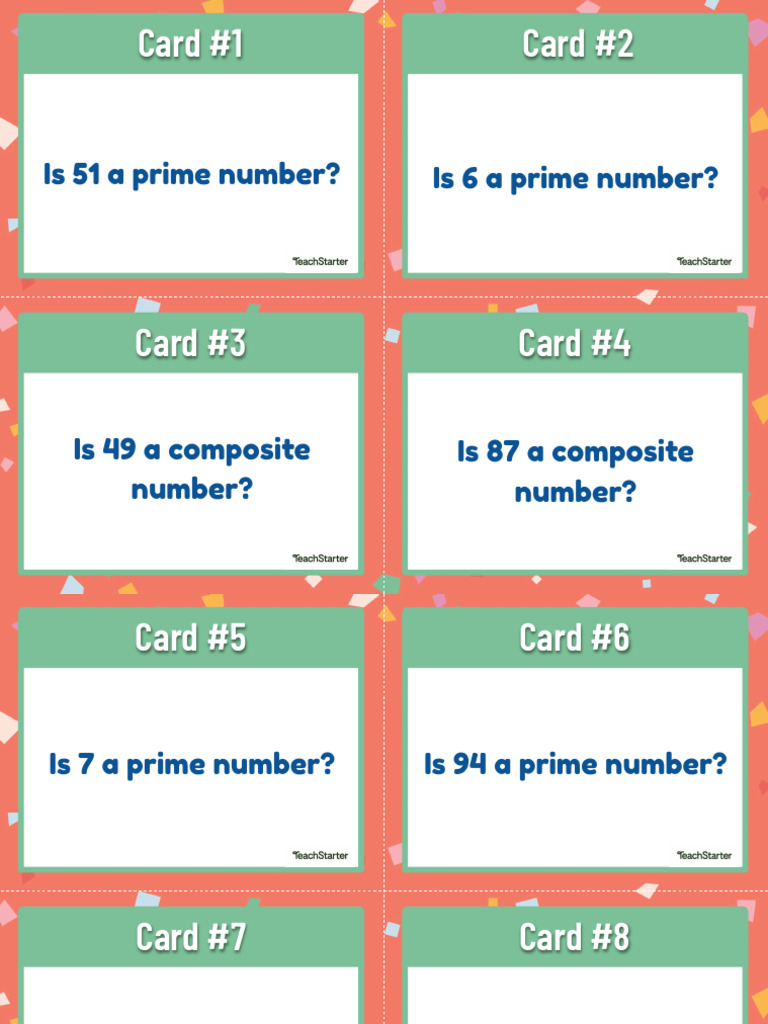 Prime & Composite Exit Ticketss | Download Free PDF | Elementary ...