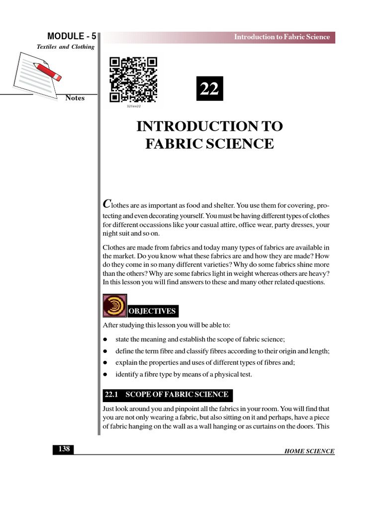 321 E Lesson 22 | PDF | Fibers | Textiles