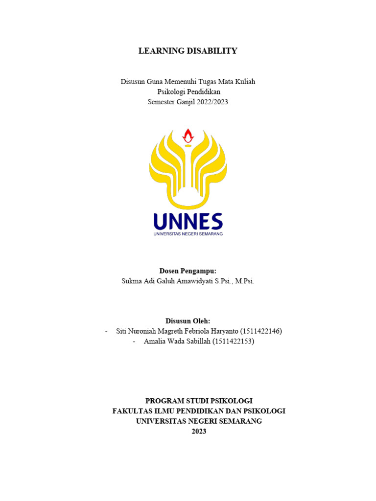 Learning Disability | PDF