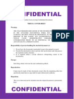 Secret Document Cover Sheet Guidelines | PDF