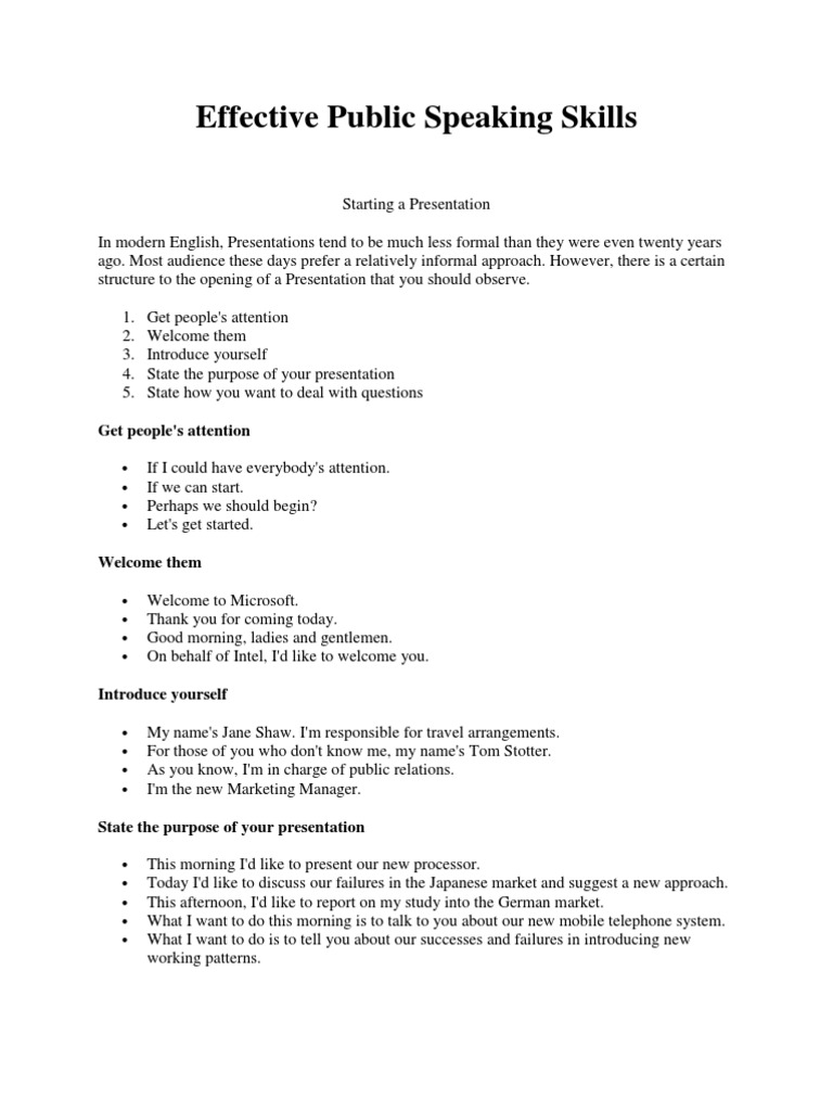 Effective Public Speaking Skills | PDF | Public Speaking | Walking