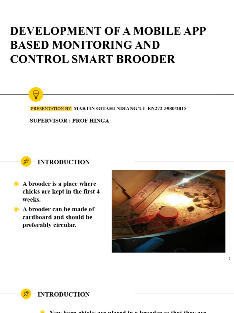 Smart Brooder Presentation | PDF | Mobile App | Application Software