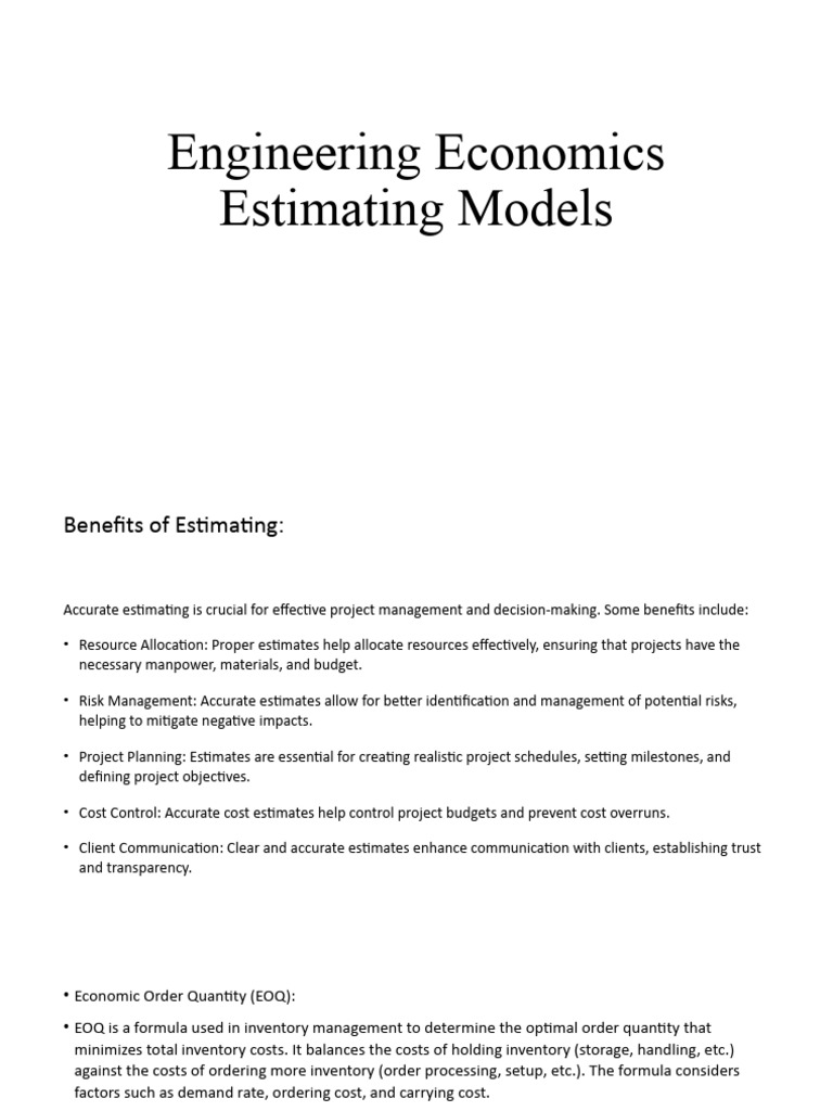 Estimation Models Download Free Pdf Internal Rate Of Return Net