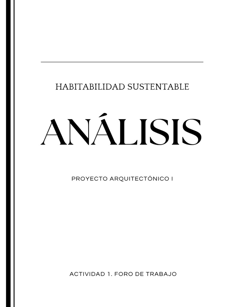 Analisis | Descargar gratis PDF | Arquitectura sostenible