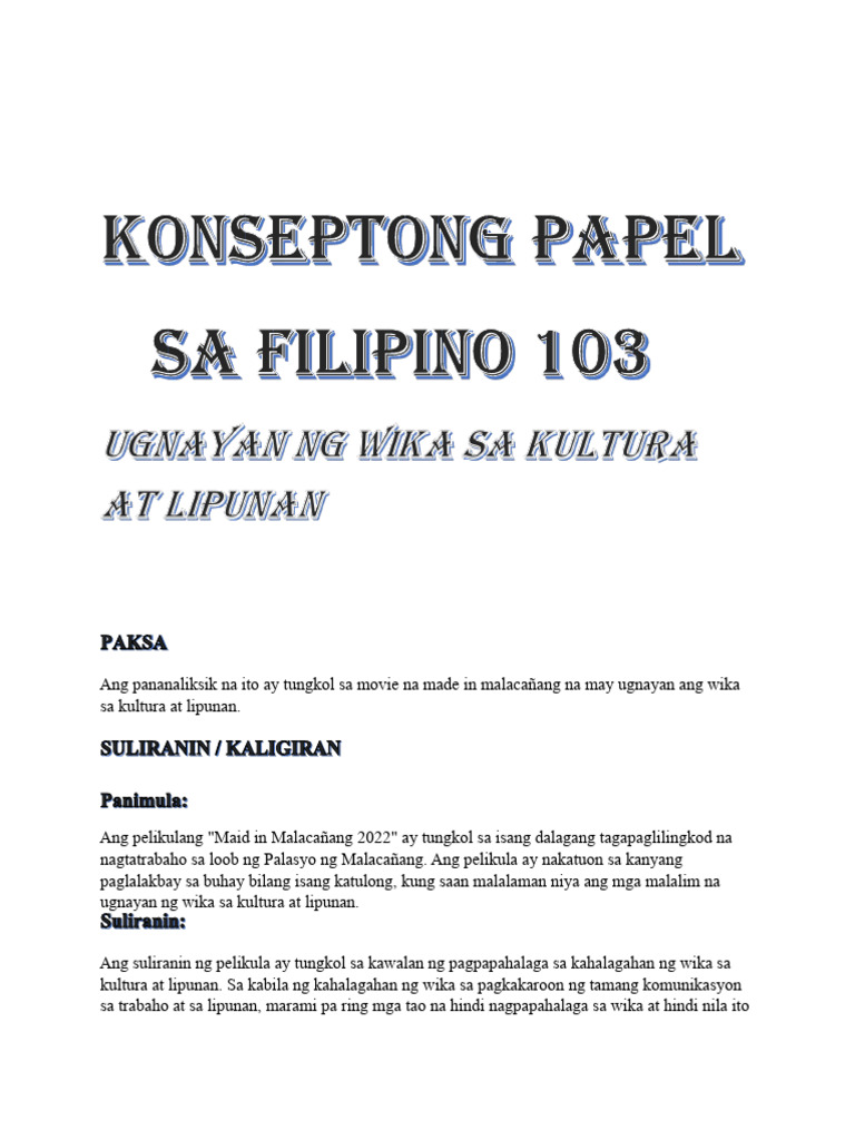 Konseptong Papel | PDF