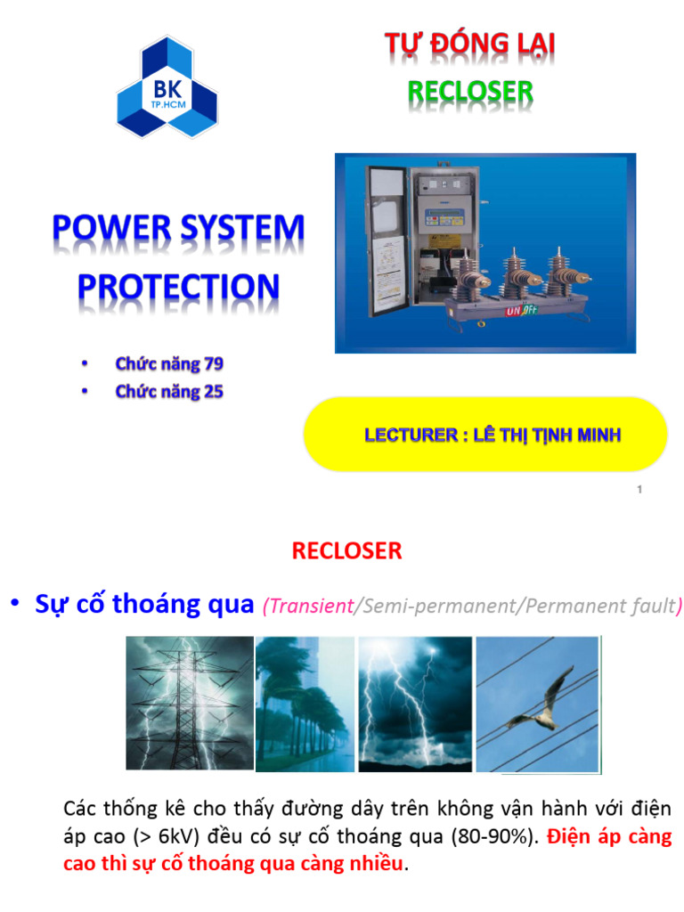 Chapter 7 - Recloser 2016 2017 | PDF