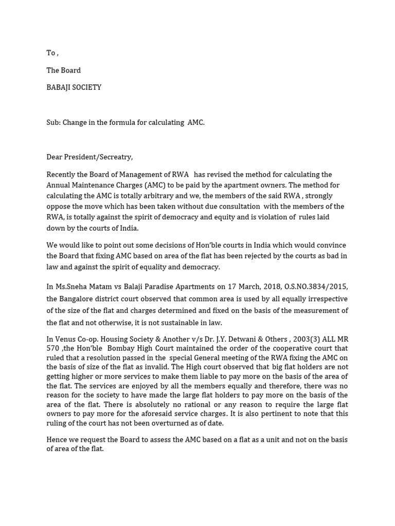 RWA - Letter To Board. | PDF | Government | Justice