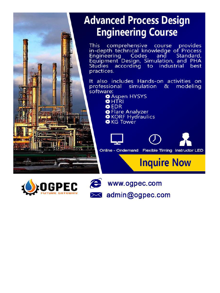 Advanced Process Design Engineering | PDF