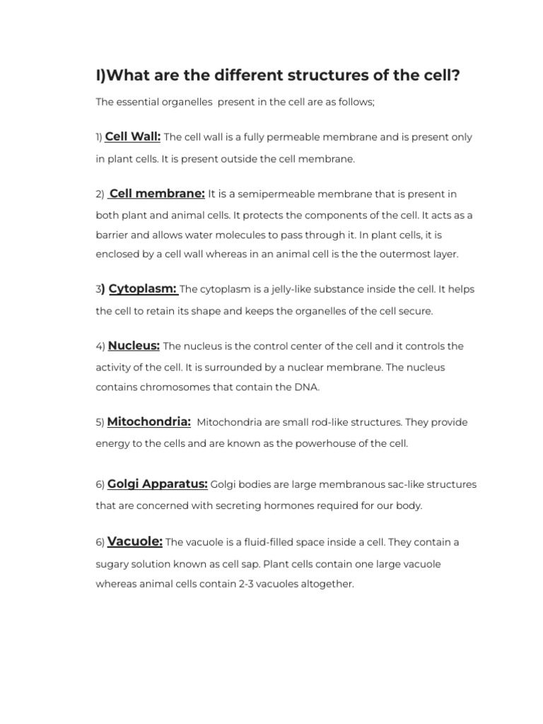 Cells Organism | PDF