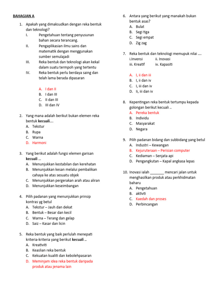 Soalan RBT Bab1 | PDF