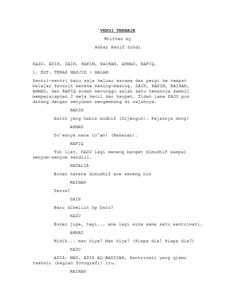 Script Film Romance | PDF