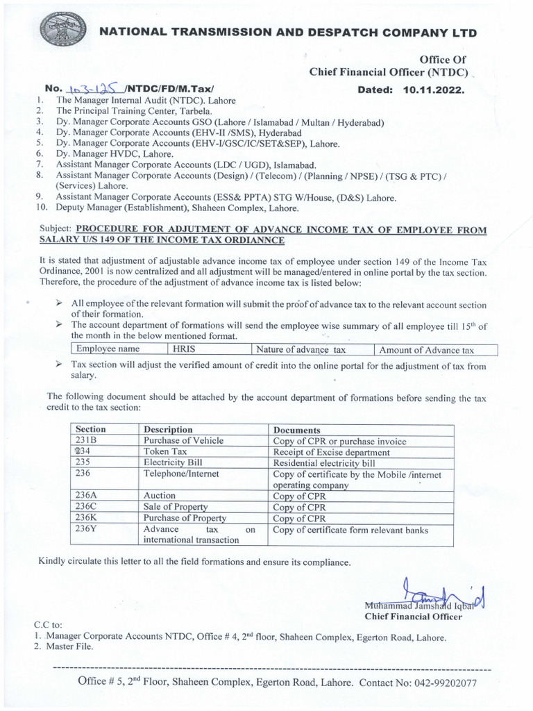 Income Tax Adjustment Procedure Notice | PDF | Taxes | Economies