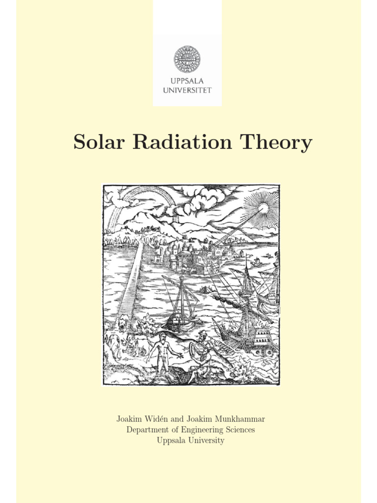 Solar Radiation Theory | PDF | Sun | Electromagnetic Radiation