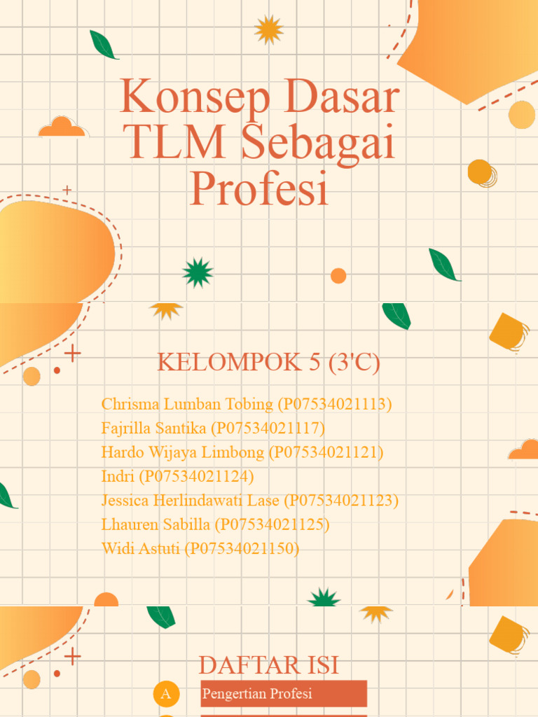 KELOMPOK 5 3'C Konsep Dasar TLM Sebagai Profesi | PDF
