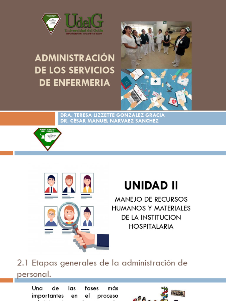 Unidad LL ADMINISTRACIÓN DE LOS SERVICIOS DE ENFERMERIA | PDF | Hospital | Medicina de Cuidados ...