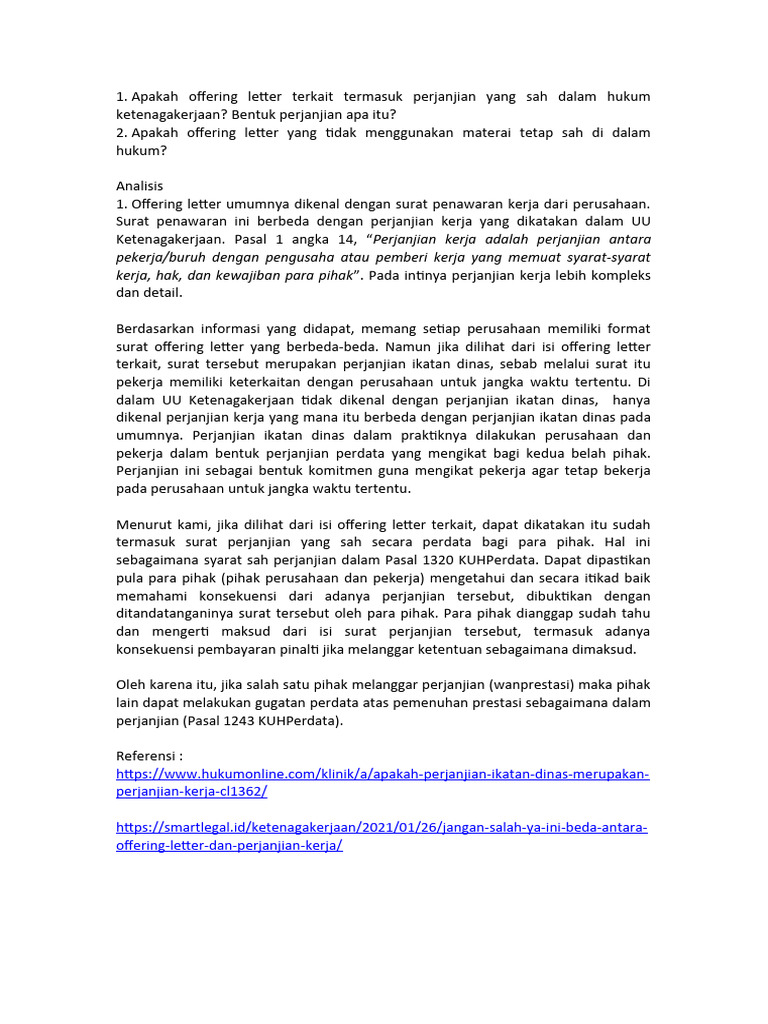 Offering Letter | PDF