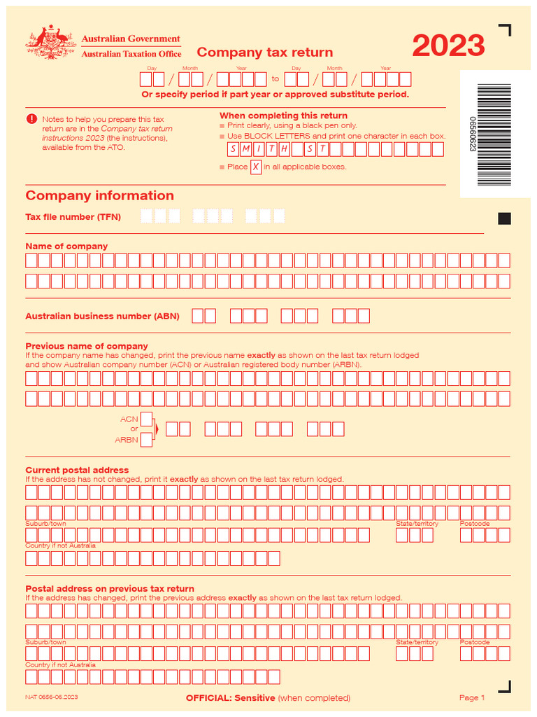 Company Tax Return 2023 | PDF | Tax Deduction | Expense