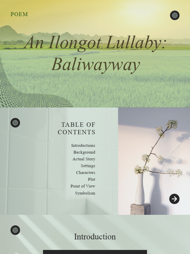 Ilongot Lullaby: Baliwayway Explained | PDF | Narration
