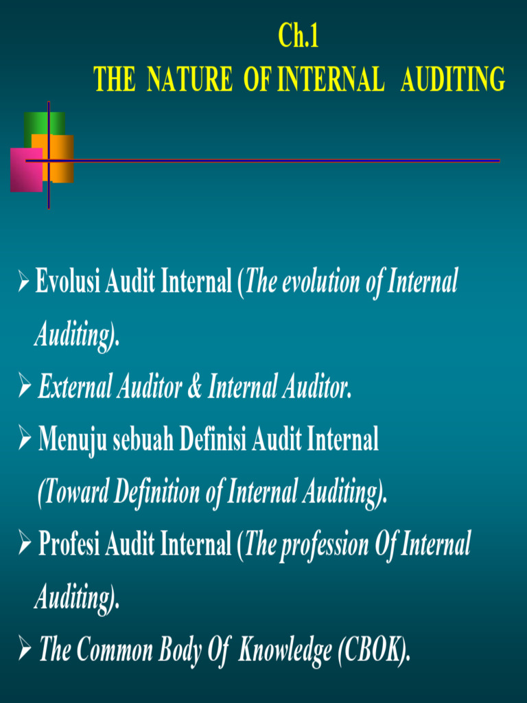 Bab 1 Audit Internal, Sejarah, Perkembangan Dan Gambaran Umum | PDF