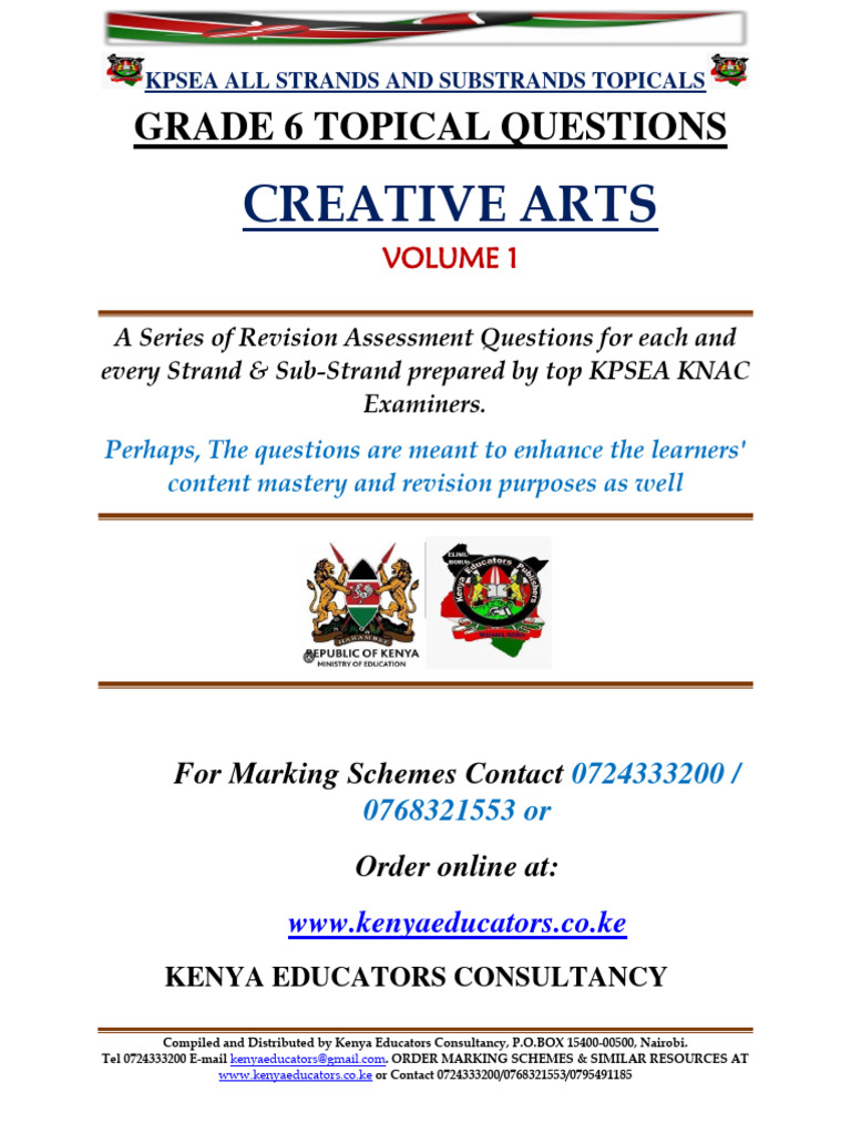 C&a Grade 6 Kpsea Topical Qns v1 | PDF | Pottery | Crafts